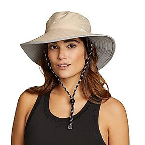 Eddie Bauer Women's Exploration UPF Wide Brim Hat, Putty, L/XL