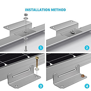 Renogy Accessory 200W Solar Panel Systems w/ 8Ft Tray Cable, 20Ft 10 AWG Adaptor Kit, Two Set Z Bracket, Y Branch Connector