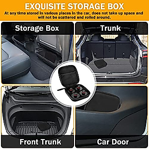 KIVIYNAY Lifting Jack Pad for Tesla Model 3/S/X/Y, Portable Tesla Jack Pucks with Protective Ring & Storage Case, 4 Durable Tesla Lift Pucks for Battery Protection