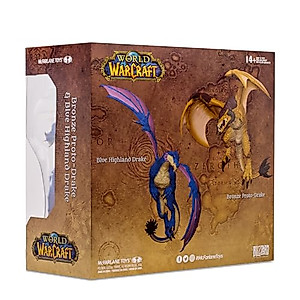 WORLD OF WARCRAFT McFarlane Toys Bronze Proto-Drake and Blue Highland Drake 2pk 1:12 Scale Posed Figures, Gold Label, Amazon Exclusive