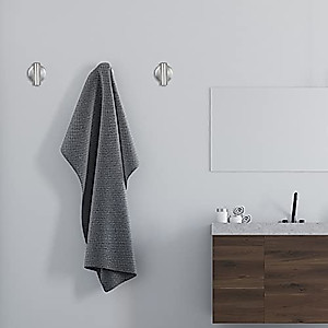 ALLOY+ Bath Towel Hooks Bathroom Coat Hook Robe Hook 4 Pieces Towel Hooks Stainless Steel Wall-Mount Heavy Duty Door Hanger for Bathroom Bedroom Kitchen Hotel Cabinet