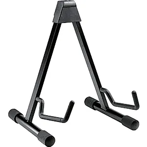 K&M Konig & Meyer 17541.013.55 Guitar Stand | Sturdy Heavy Duty Protective Rubber Covered Adjustable Frame | Folds Flat Portable | Fits Acoustic Guitars | For Adult and Youth Musicians | Black