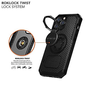 Rokform - iPhone 13 Pro Max Rugged Case + Twist Lock Sport Ring Stand & Grip (RokLock Series)