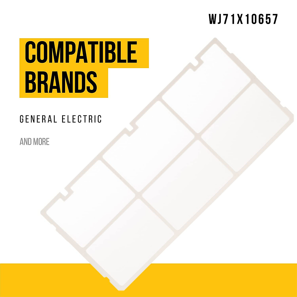 PartsBroz WJ71X10657 Air Filter Sub Assy - Compatible With General Electric Air Conditioner - Replaces AP4510392 1567475 AH2374480 EA2374480 PS2374480 Ultra Durable Replacement
