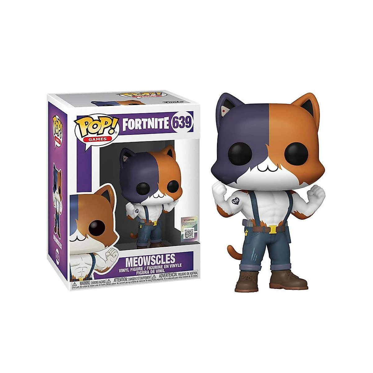 Funko Pop! Games: Fortnite - Meowscles (Bundled with Pop Box Protector Case)