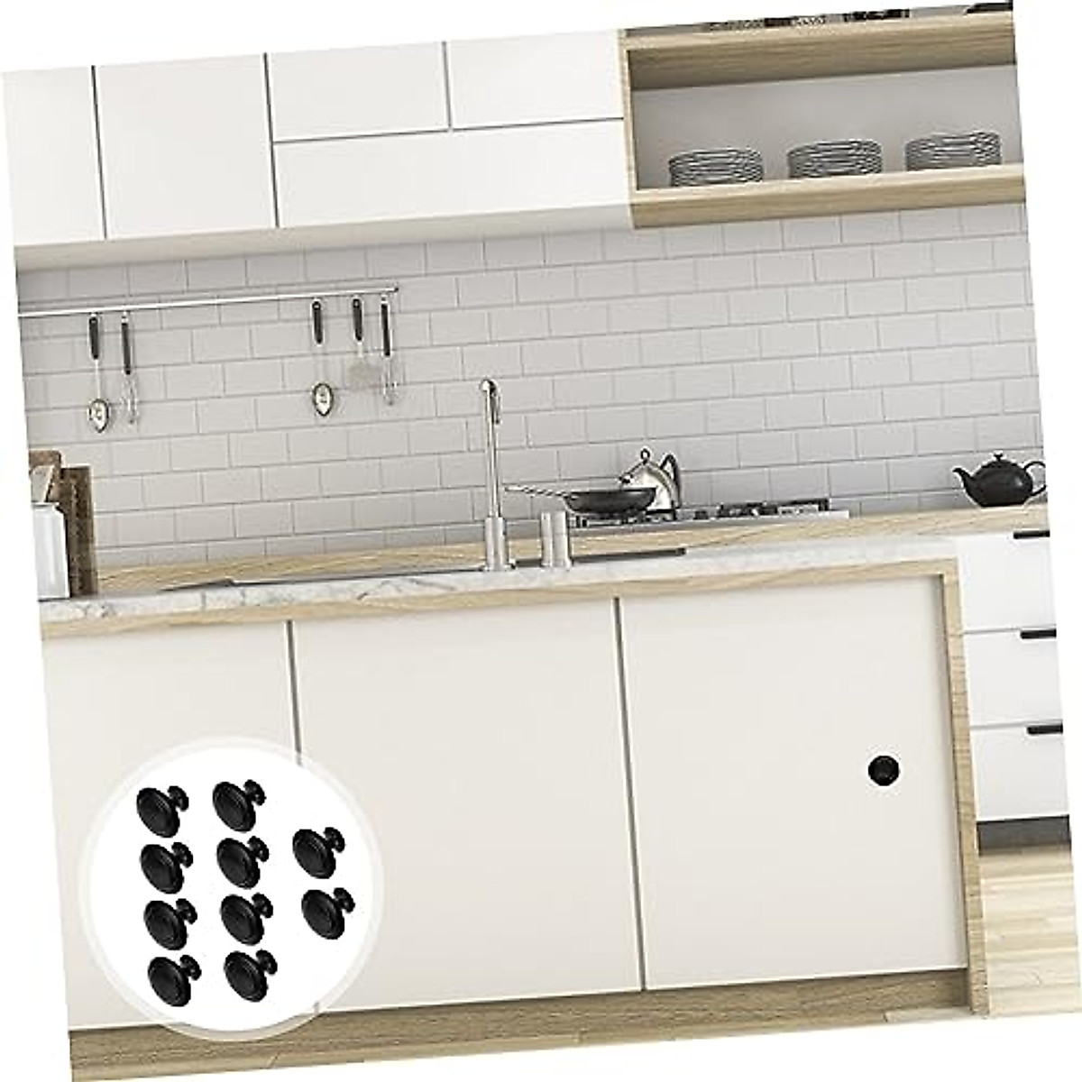 RUNROTOO 10 Pcs Single-Hole Drawer Handle Furniture Knobs Drawer Pulls Door Knobs Drawer Knobs Cupboard Knobs Wardrobe Knobs Furniture Pulls Cabinet Handles Drawer Handles