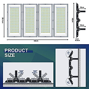 YIVANNUO 400W LED Flood Light Outdoor, Super Bright 10000LM LED Stadium Lights with Wide Lighting Angle 7000k Daylight White IP67 Waterproof Security Lights for Arenas Backyard Garden Playground