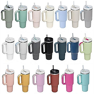 Buckshee 40 oz Tumbler With Handle and Straw Lid, Double Walled Vacuum Sealed Stainless Steel Insulated Travel mug, Travel Thermos for Hot and Cold Beverages (Bay leaf green)