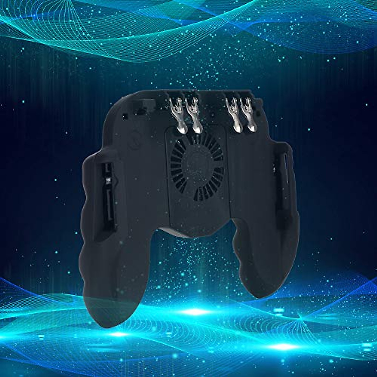 Suitable Smartphone Gamepad, Metal Trigger Push Trigger Design Touch Point Shooting Game Controller Case Made of Abs(Black)