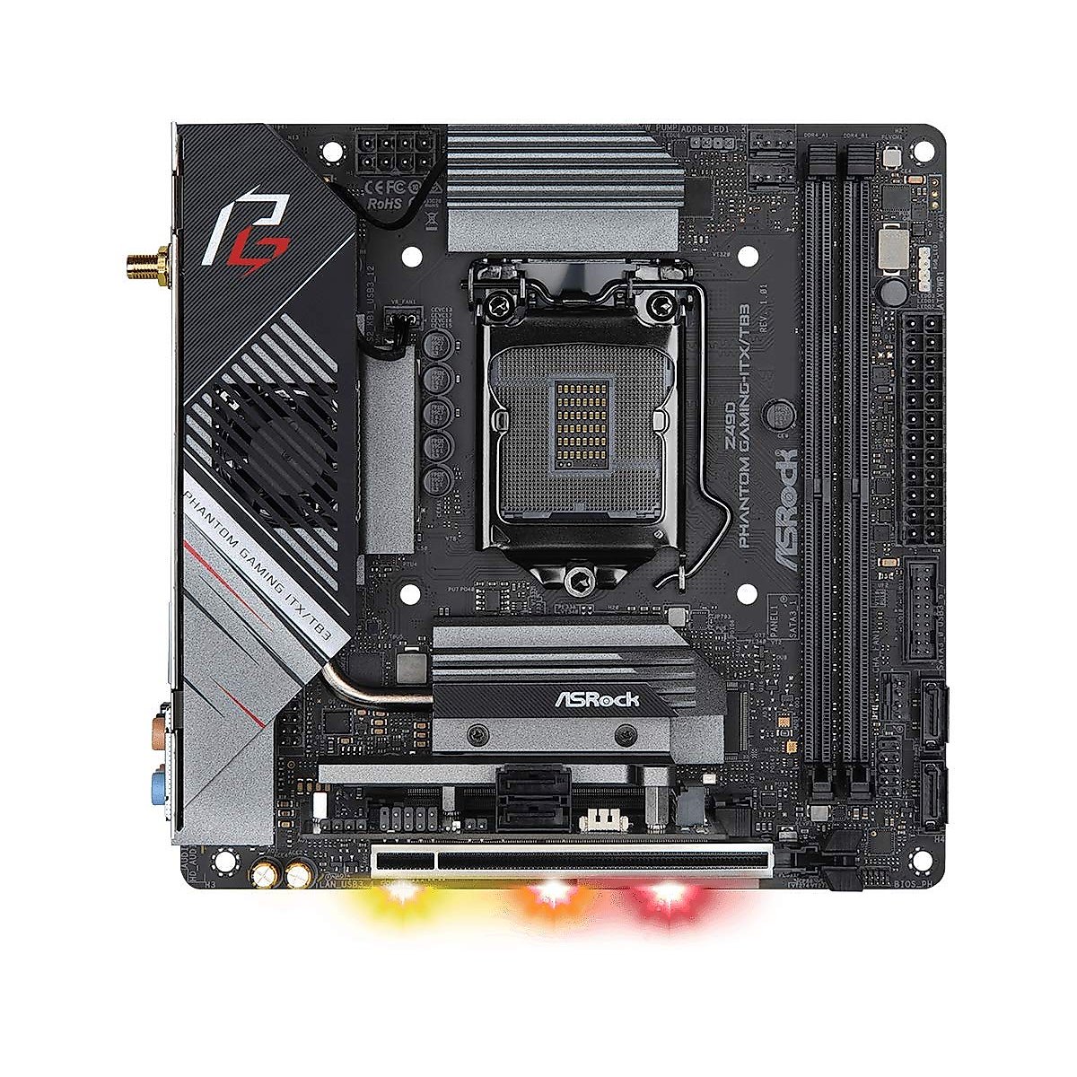 Asrock Z490 Phantom Gaming ITX/TB3 Supports 10 th Gen and Future Generation Intel Core Motherboard Processors (Socket 1200), Model Number: Z490 Phantom Gaming-ITX/TB3
