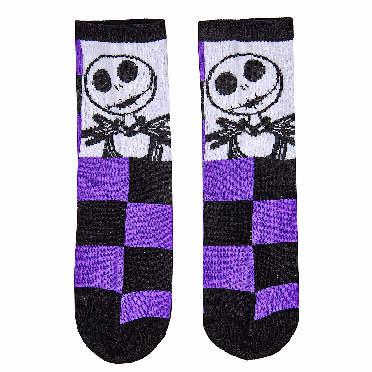 Bioworld The Nightmare Before Christmas Kids Jack Skellington and Zero Crew Socks 2 Pair