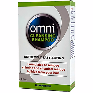 Omni Detoxifying Hair Cleansing Shampoo- Fast Acting Anti Residue Shampoo - Scalp Clarifying Formula for Dry Hair - Anti Chlorine Post Swim Shampoo, 1 Oz