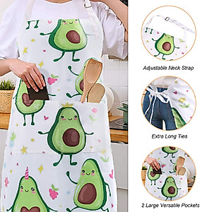 Vantaso Kitchen Cooking Aprons Set for Women with 2 Pockets Avocado,Oven Mitt and Pot Holder Set
