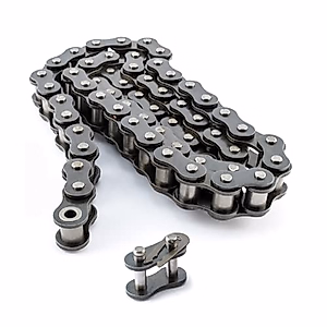 PGN #40 Roller Chain - 5 Feet + Free Connecting Link - Carbon Steel Chains for Bycicles, Mini Bikes, Motorcycles, Go-Karts, Home and Industrial Machinery - 119 Links