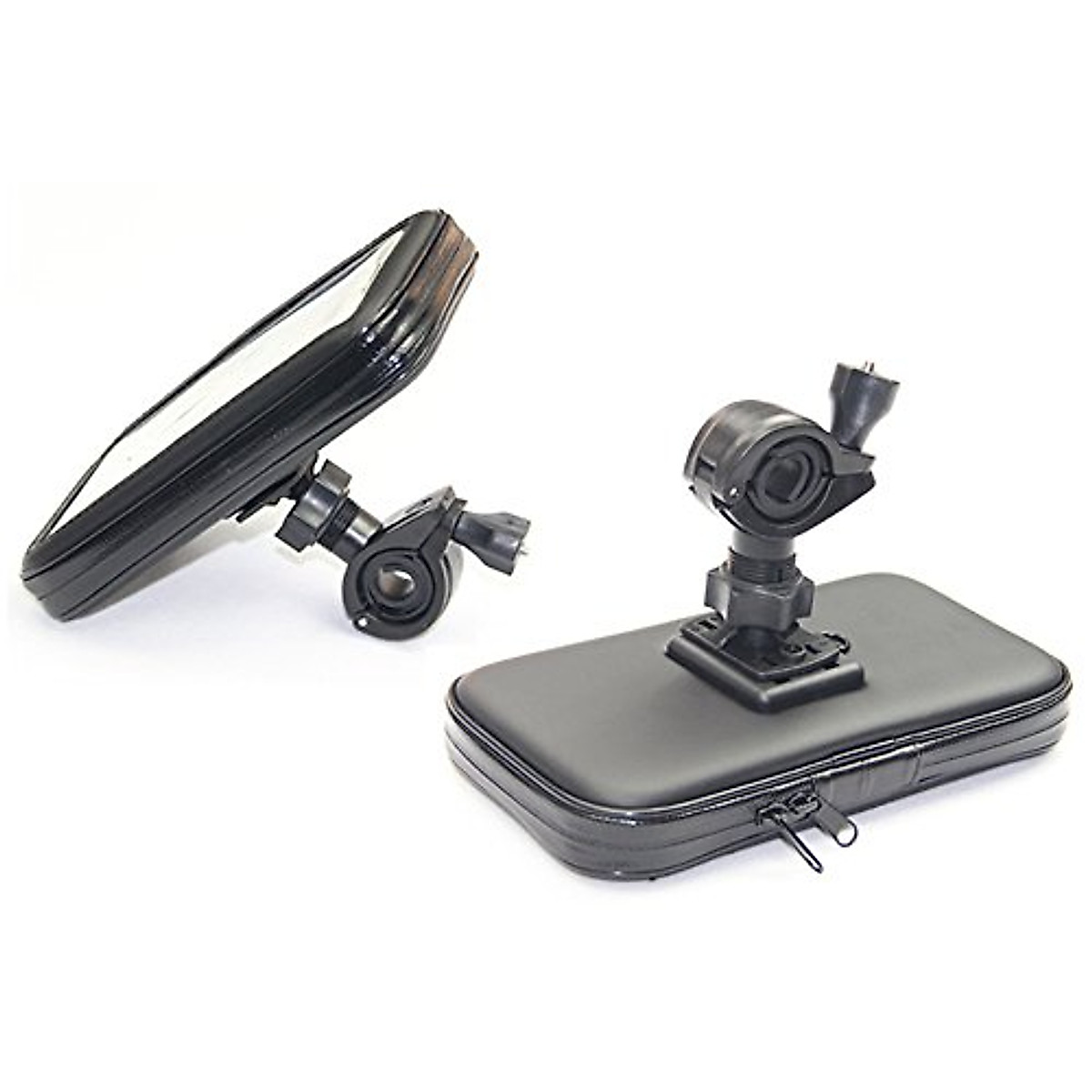 Cheeroyal Universal 360° Switch Waterproof Bike Bicycle GPS Case Motorbike Stand Phone Holder Mount for Smartphone Up to 4.7-5.2 Inch (L(4.7"-5.2"))