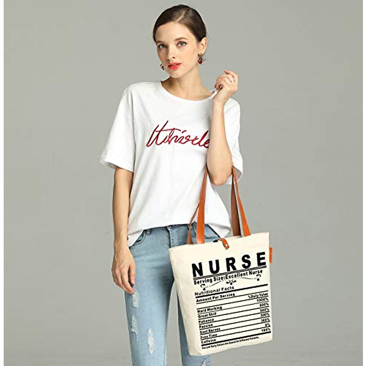 So'each Canvas & Beach Tote Bag Excellent Nurse Gift Graphic Handbag Shoulder Bag