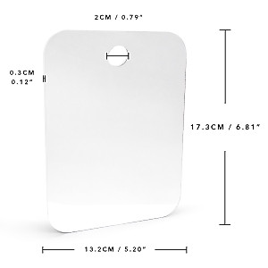 QSHAVE Fogless Shower Mirror Large Size with Suction Hook and Adhesive Hook Perfect for Shaving