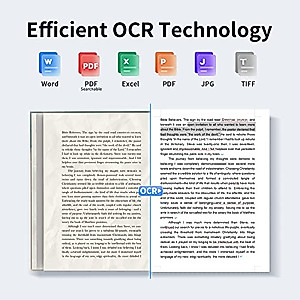 CZUR ET16 Plus Advanced Book & Document Scanner, 2nd Gen Auto-Flatten&Deskew Tech, 16MP Camera, Capture A3, 186 Languages OCR, Convert to PDF/Searchable PDF/Word/Tiff/Excel, Run On Windows&MacOS