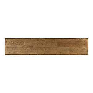 Kate and Laurel Abberly Farmhouse Wall Shelf, 28 x 5 x 6.5, Rustic Brown and White, Rustic Floating Shelf for Wall