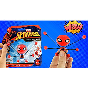 JA-RU Spiderman Stretchy Window-Crawler (2 Units) | Wall-Climber and Window Walker-Rolling Sticky Toys | Marvel Avengers Superhero Fidget Toys | Toys and Novelty Toys for Kids. 6812-2