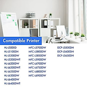 TN850 High Yield Toner Cartridge: 2 Pack Black Compatible Toner Cartridge Replacement for Brother TN-850 TN850 for HL-L6200DW MFC L5850DW L5900DW MFC-L5900DW HL-L5100DN MFC-L5850DW Printer