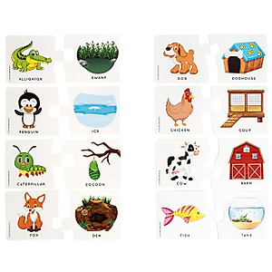 SPARK INNOVATIONS Animal Puzzles, Animal Games, Animal Matching Cards, Educational Games Childrens Puzzle for 3 Year Olds, Kids Puzzle, Preschool Games