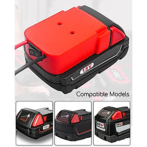 Power Wheel Adapter Kit Fit for Milwaukee M18 18V Battery with Voltage Regulator Fuse and Wire Terminals, Upgrade Battery Adapter Conversion Connector Suit for DIY Rc Truck, Robotics and Rc Car Toys