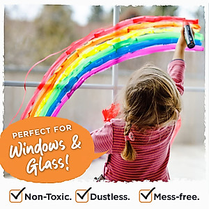 8 Washable Window Markers for Cars - 15mm Jumbo, 3 in 1 Nib, 28g Ink - Liquid Chalk Markers for Chalkboard, Blackboard, Glass, Bistro, Auto, Menu Board - Loved by Teachers, Kids, Artists, Businesses