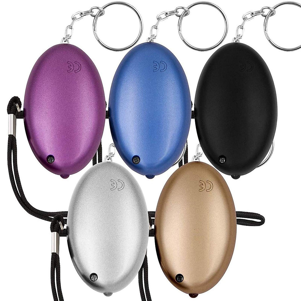 KOSIN Safe Sound Personal Alarm, 5 Pack 140DB Personal Security Alarm Keychain with LED Lights, Emergency Safety Alarm for Women, Men, Children, Elderly