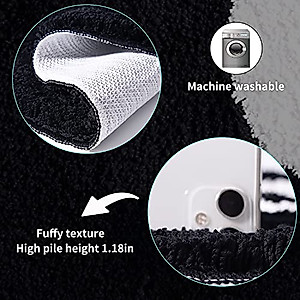 8 Ball Rug - 24 inch Black Round Rug Billiard Pool 8 Ball Carpet, Non-Slip Bath Mat Flocking Floor Area Rug for Living Room Decor, Alt Room Decor Soft Y2K Rug Doormat for Bedroom