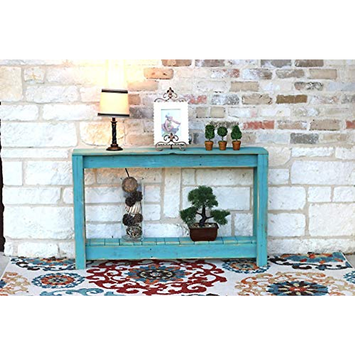 Turquoise 46 Inch Console