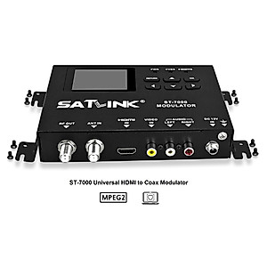 SatLink ST-7000 HDMI to RF Digital Modulator/Encoder Delivers 1080p HDMI Video to TVs as HD ATSC or QAM (J.83B) Channel via Coax Network