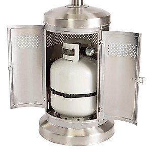 Cuisinart COH-300 Propane Push Start Ignition, 47,000 BTU Burner, Heats up to 200 sq. ft, 32" (L) x 85" (H), Stainless Steel Outdoor Patio Heater