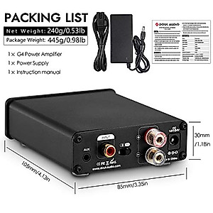 Douk Audio G4 Subwoofer Full-Frequency Mono Channel Digital Power Amplifier 100W