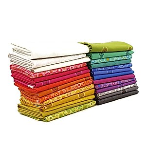 Sun Print 2023 Fat Quarter Bundle (27 Pieces) by Alison Glass for Andover 18 x 21 inches (45.72 cm x 53.34 cm) Fabric cuts DIY Quilt Fabric
