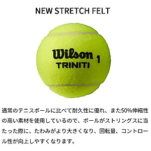 WILSON Tennis Balls, Triniti, Set of 4 Balls, 100% Recyclable Case, Wrt125200,Blue