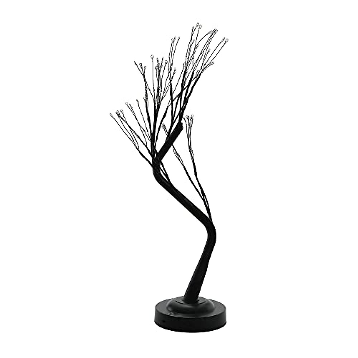 FUCHSUN Tabletop Tree Light Led Desk Lamp Artificial Tree for Home Office Decorative Branches for Party Halloween Holiday Battery USB Operated Bonsai with Timer (White Glow)