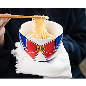 Sailor Moon Japanese Dinnerware Set | 16-Ounce Ramen Bowl, Chopsticks