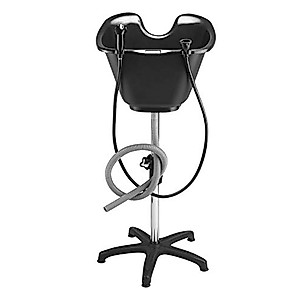 Dompel Portable Shampoo Bowl, Ergonomic and Deep Portable Wash Bowl for Hairstylist and Home Services, Steel Structure, Lightweight Hair Washing Basin, 35.23 in x 23.22 in x 19.3 in, 22 L