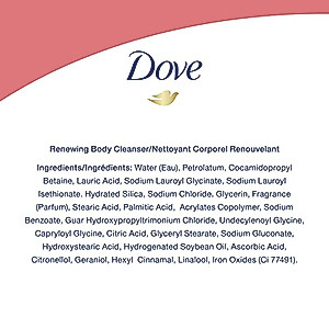 Dove Body Love Body Cleanser Radiance Renew 4 Count For Dull Skin Exfoliating Body Wash with Vitamin C Serum 17.5 fl oz