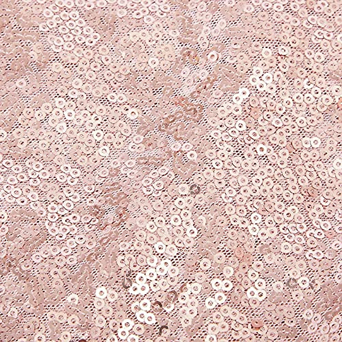 Rose Gold Sequin Fabric Roll for Sewing, Quilting Supplies (15 Feet)