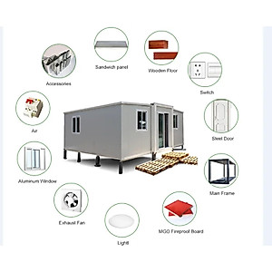 Modern Two Bedroom One Living Room One Bathroom Expandable Folding House Unique Design Manufactured with Steel-Factory Direct