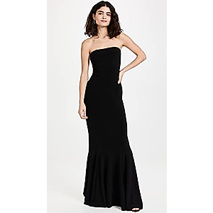 Norma Kamali Women's Strapless Fishtail Gown, Black, L