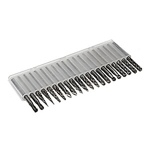 Carbide Burrs Set JESTUOUS 1/8 Shank Diameter Double Cut Tungsten Carbide Burs Rotary File Carving Grinding Bit for Die Grinder Rotary Drill Tool 20pcs