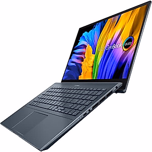 ASUS Zenbook Pro 15 Laptop 2023, 15.6" FHD Touchscreen, AMD Ryzen 9 5900HX 8-Core, NVIDIA GeForce RTX 3050 Ti, 16GB LPDDR4 1TB SSD, Backlit Keyboard, Wi-Fi 5, Card Reader, Win11 Pro, COU 32GB USB