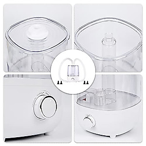 Reptile Fogger Terrariums Humidifier, Adjustable 4L 2 Hoses Reptile Fogger Terrariums Humidifier Fog Machine,No Noise Mist Making Machine for Reptiles/Amphibians/Herps/Vivarium (white).