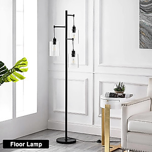 Clear Glass Replacement Shade 1 Pack, 5.51inch High, 3.94inch Diameter, High Transmittance Cylinder Glass Lampshade Covers for Vanity light Wall Sconces Table Lamp Floor Lamp Pendant Light