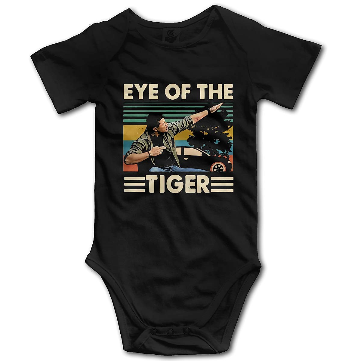 Dean Winchester Supernatural Eye of The Tiger Bodysuit Baby Jersey Black (Black, 6 Months)