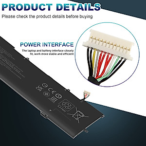 YB06XL 928427-271 Laptop Battery for HP Spectre x360 Convertible 15-CH 15-CH0XX 15-CH000TX 15-CH002TX 15-CH011DX 15-CH010TX 15-CH012TX 15t-CH000 Series HSTNN-DB8H HSTNN-DB8V TPN-Q200 YB06084XL