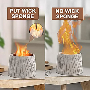 Tabletop Fire Pit - Taschyas Concrete Table Top Firepit Bowl - Personal Small Fire Pits for Indoor Outdoor Garden Patio Mini Fire Pit Tabletop Fireplace